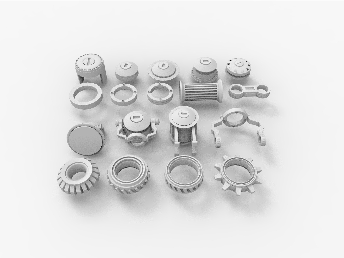 3ds Max Gears Cogs Bolts