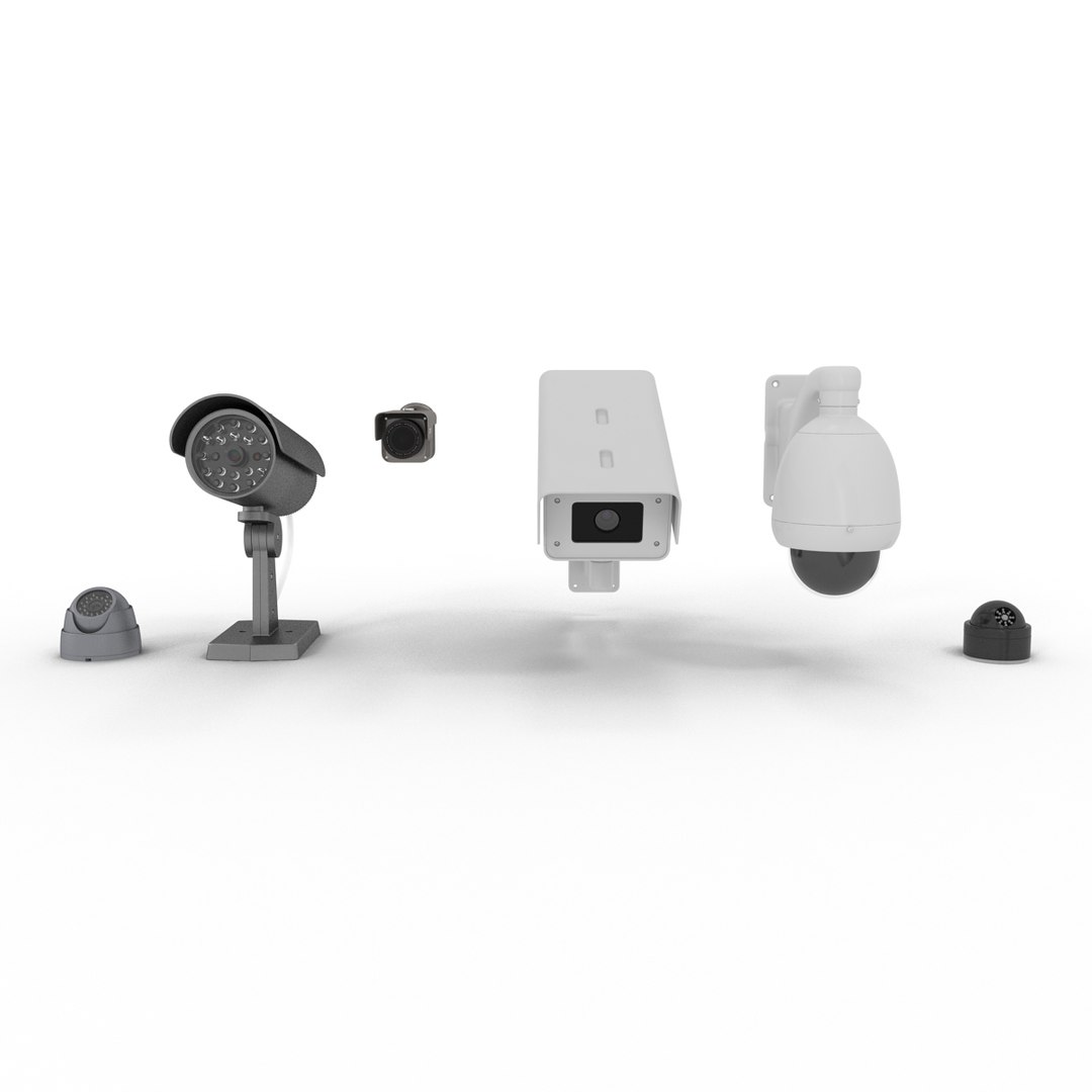 3d model of cctv cameras 2 security