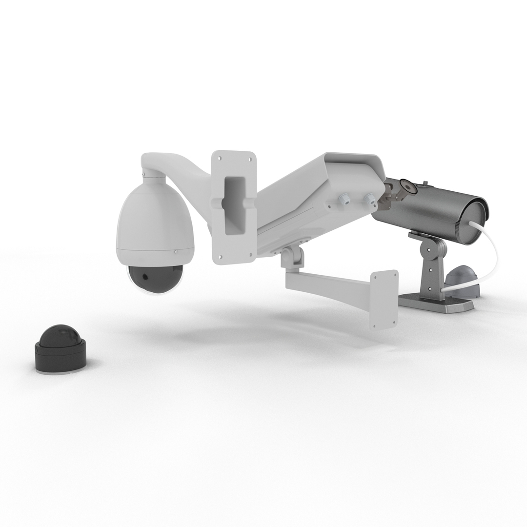 3d model of cctv cameras 2 security
