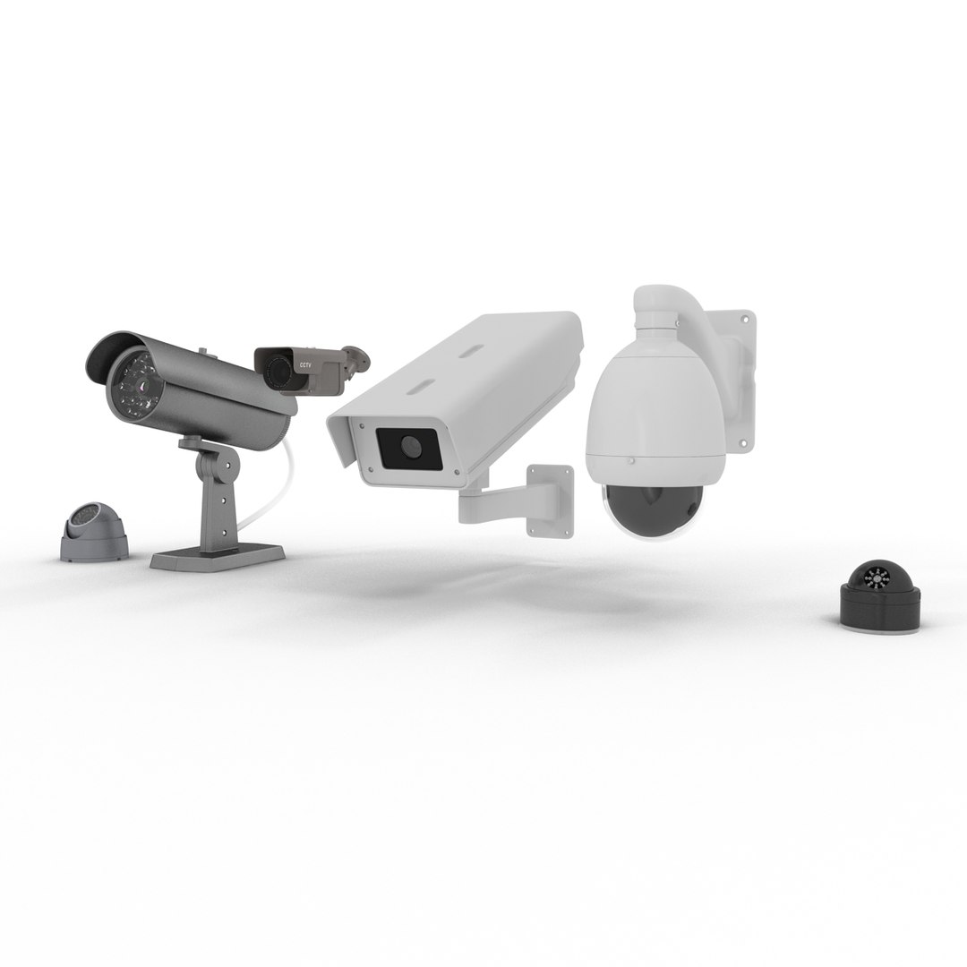 3d model of cctv cameras 2 security