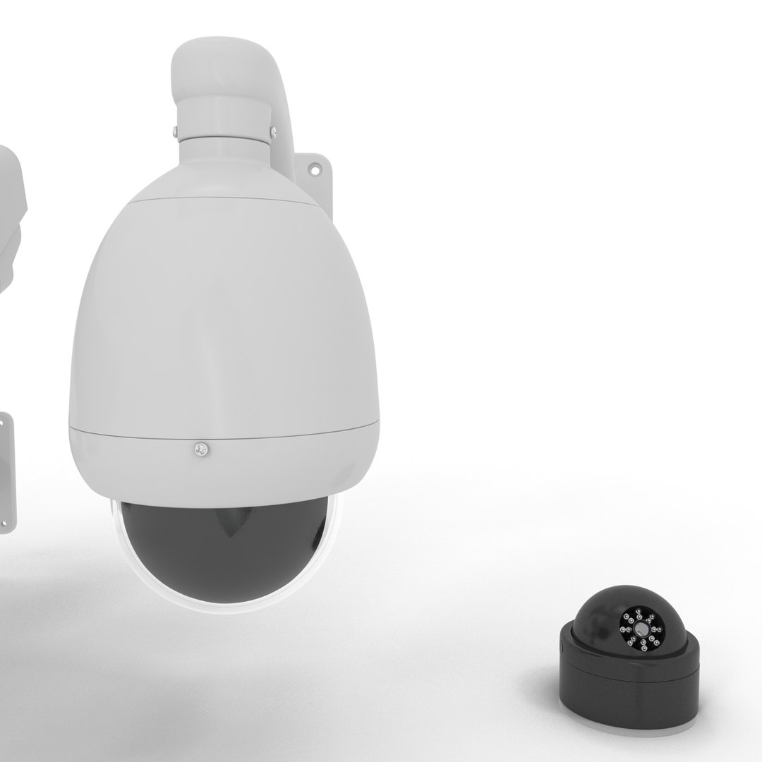 3d model of cctv cameras 2 security