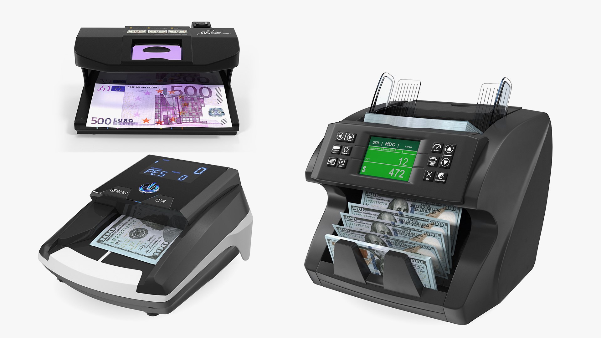 3D Currency Detectors With Counter Collection - TurboSquid 1885923