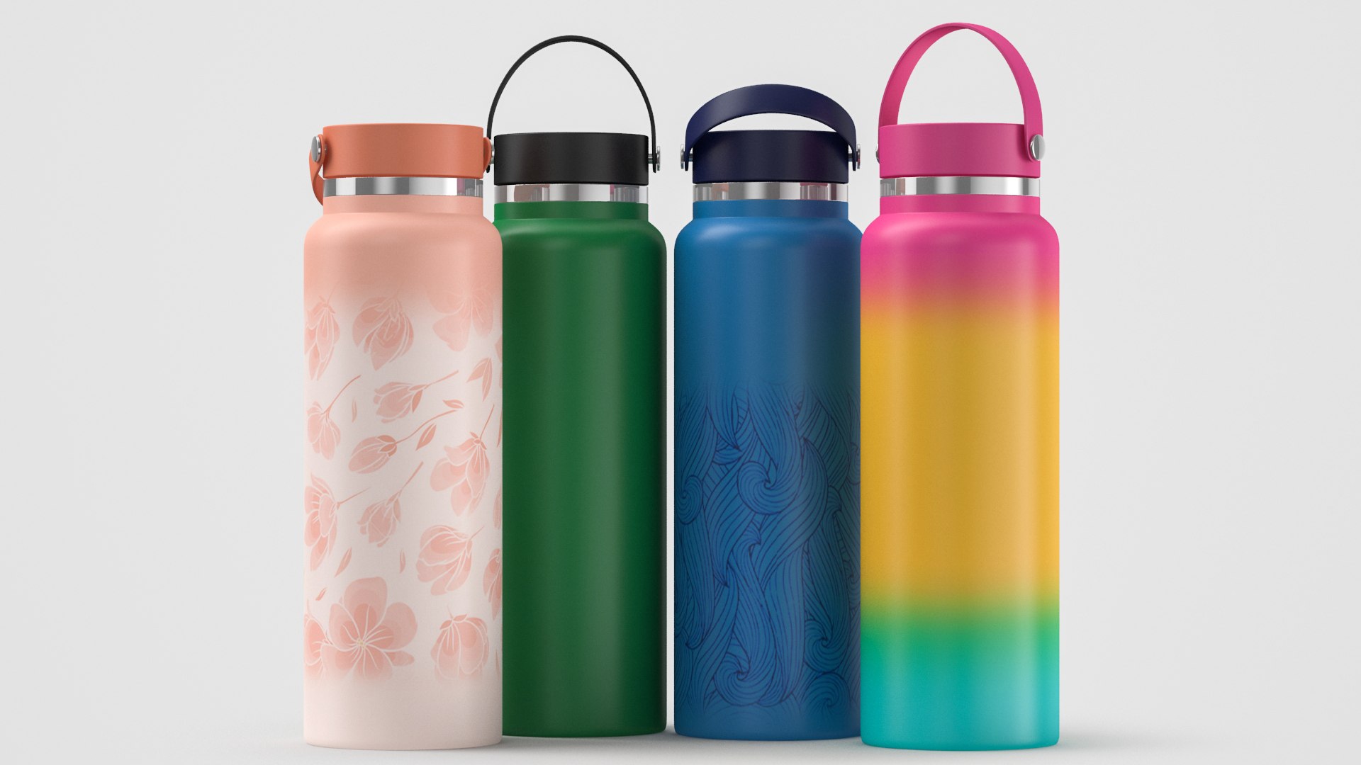 Hydro Flask Set 02 3D Model - TurboSquid 1561010