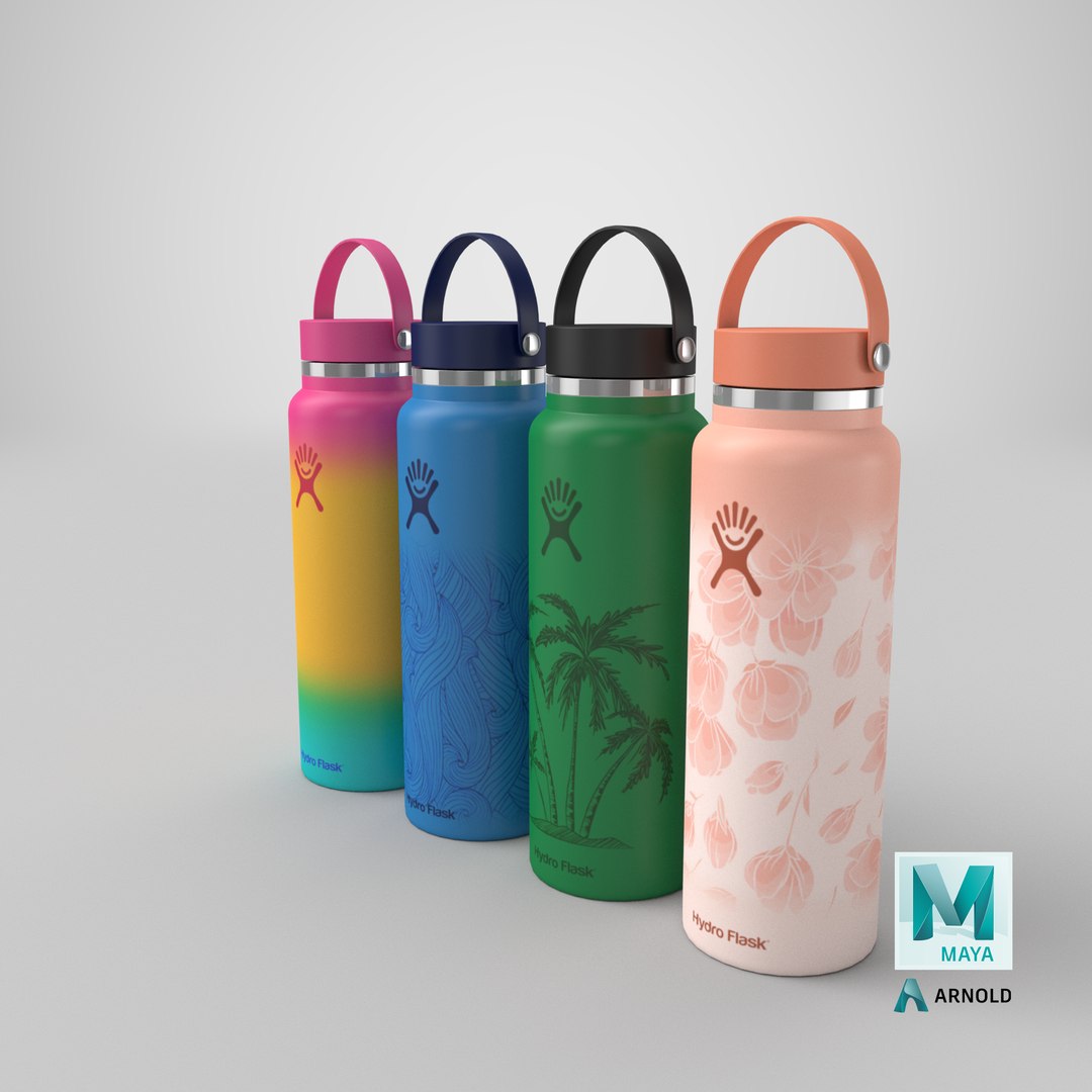 Hydro Flask Set 02 3D Model - TurboSquid 1561010