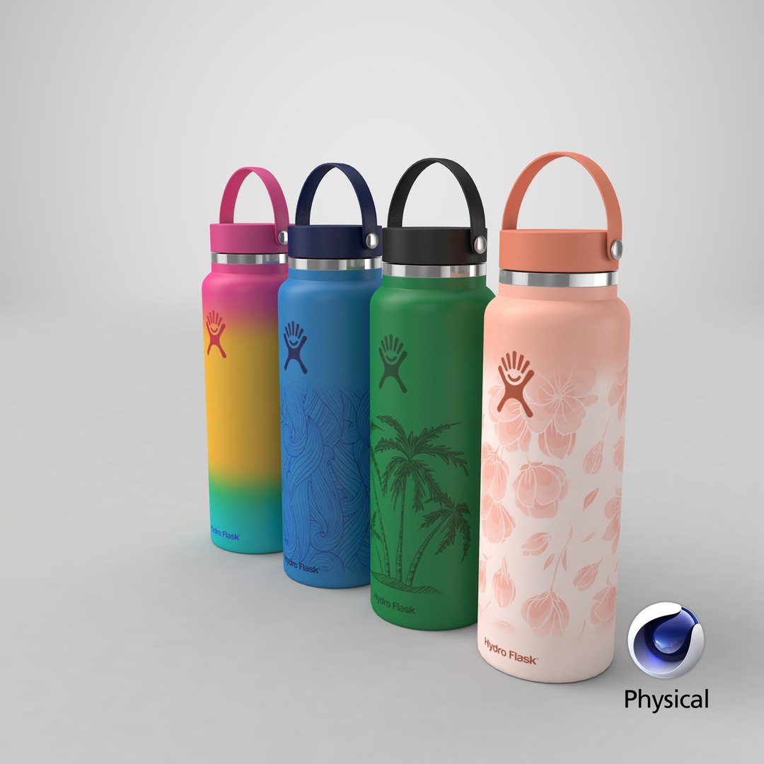 Hydro Flask Set 02 3D Model - TurboSquid 1561010