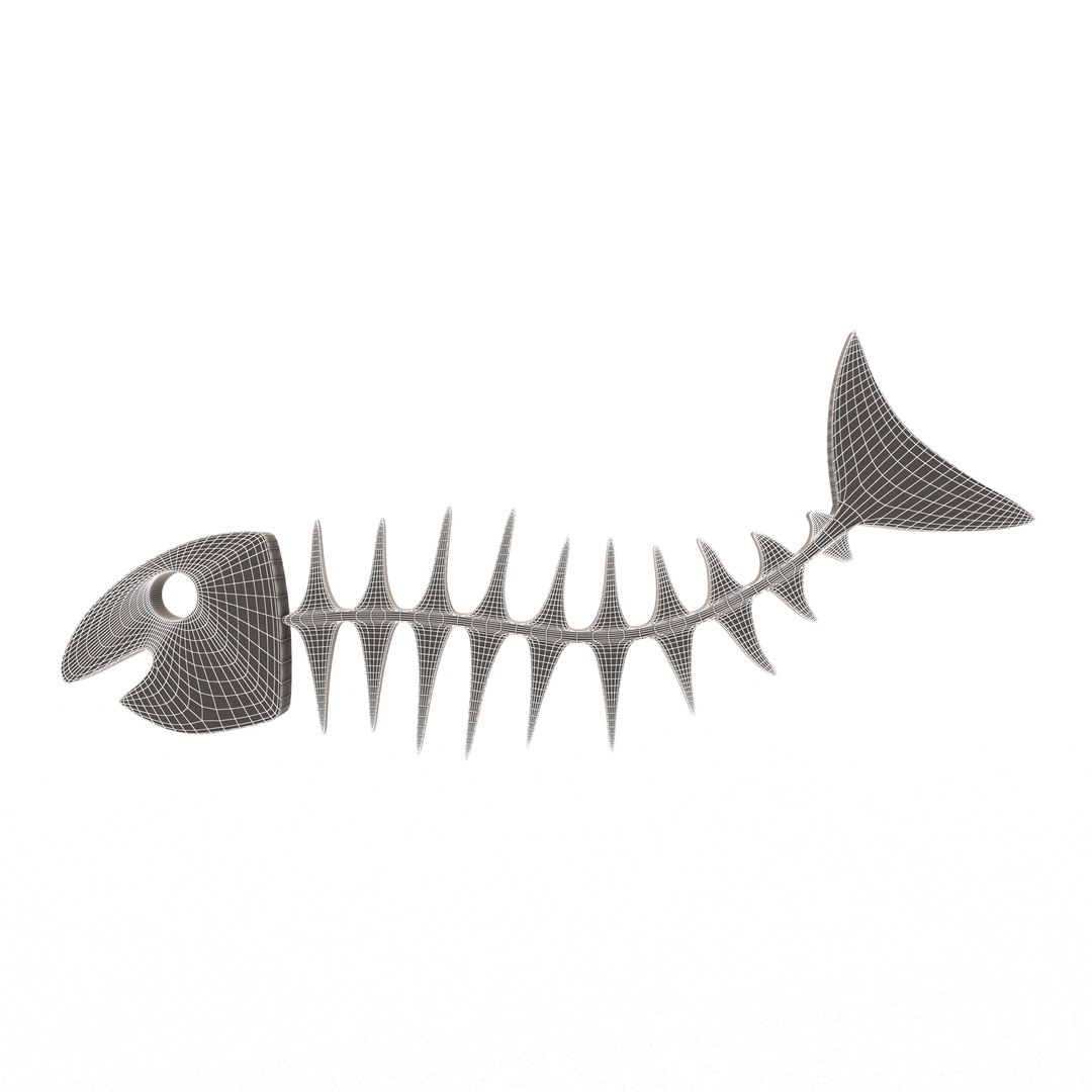 Fish Bone Cartoon 3D Model - TurboSquid 2026943