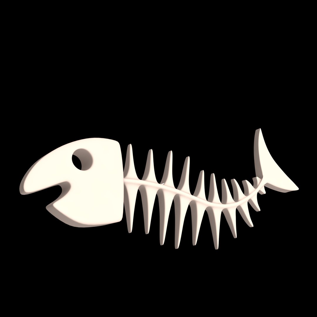 Fish Bone Cartoon 3D Model - TurboSquid 2026943