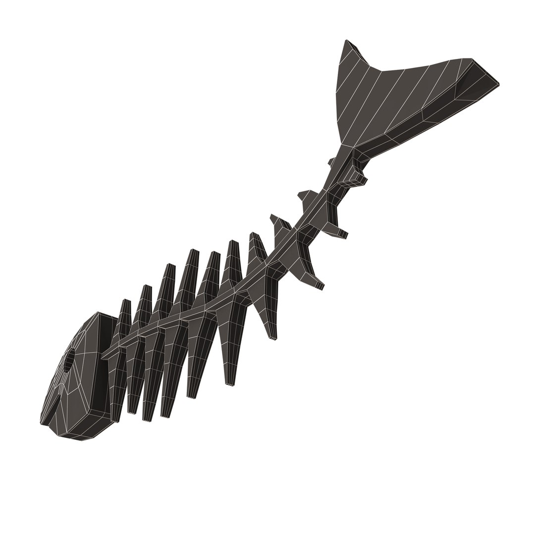 Fish Bone Cartoon 3D Model - TurboSquid 2026943