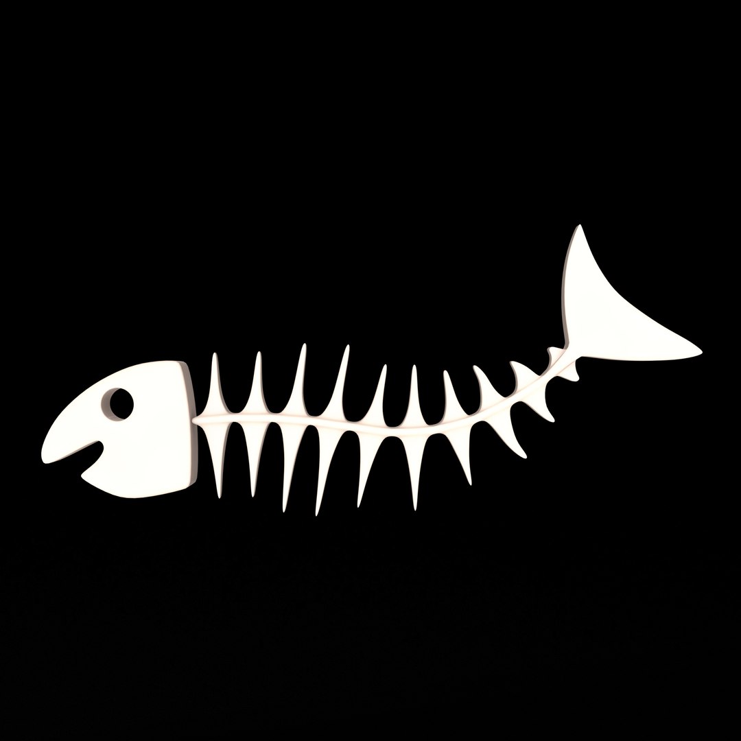 Fish Bone Cartoon 3D Model - TurboSquid 2026943