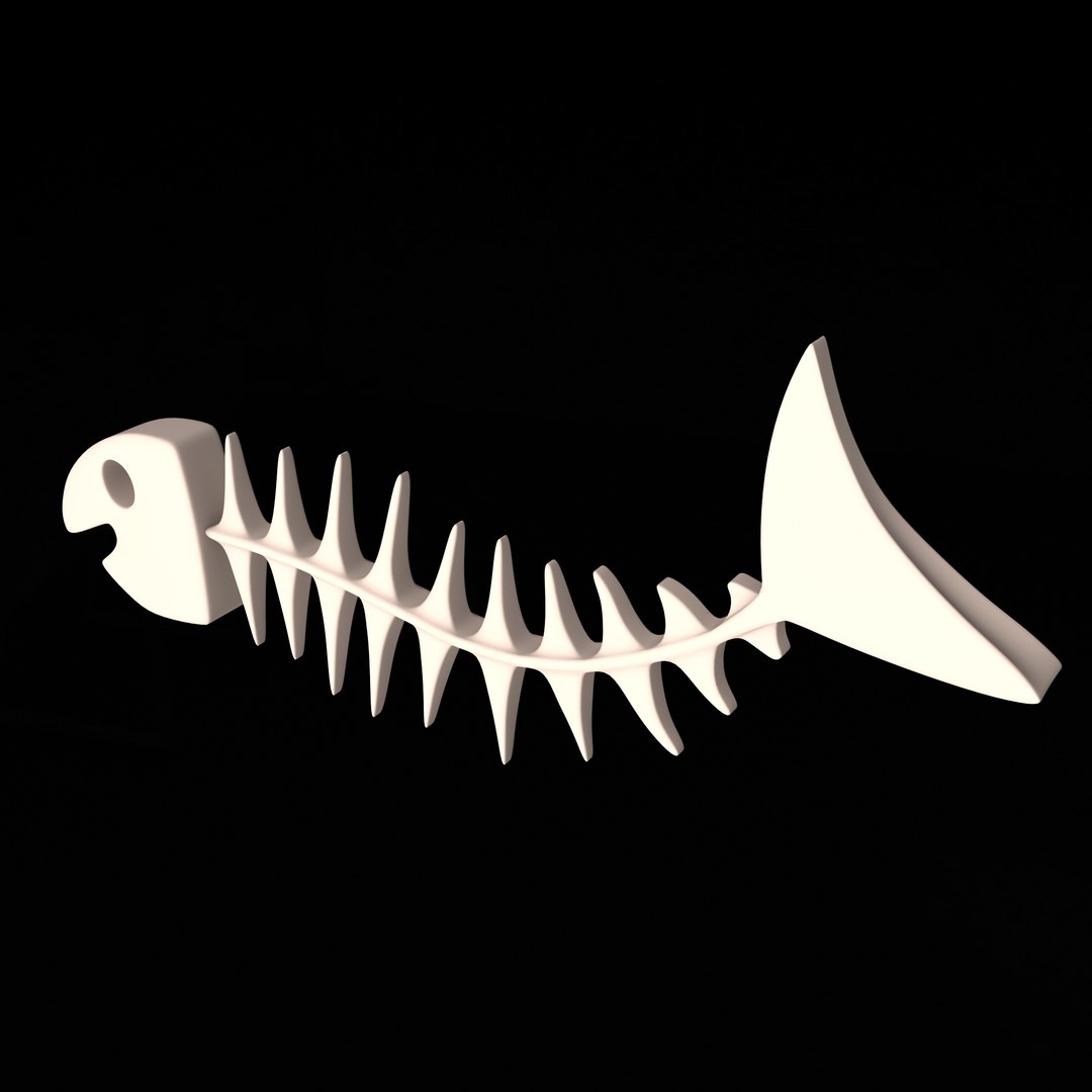 Fish Bone Cartoon 3D Model - TurboSquid 2026943