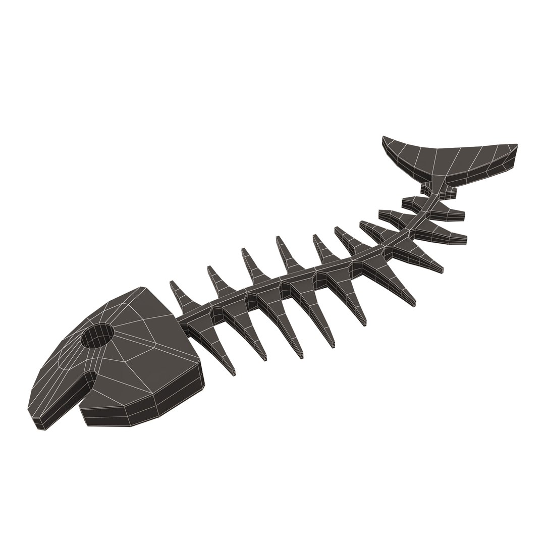 Fish Bone Cartoon 3D Model - TurboSquid 2026943