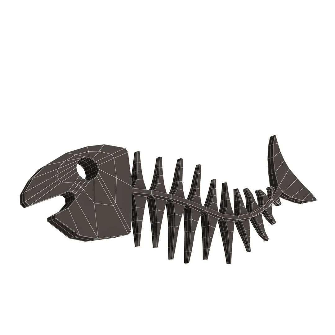 Fish Bone Cartoon 3D Model - TurboSquid 2026943