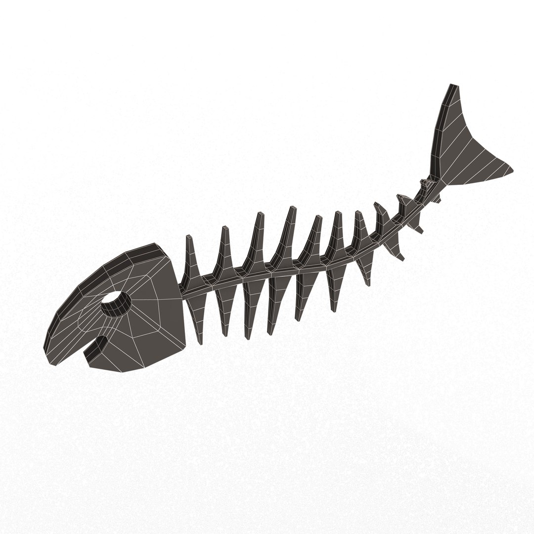 Fish Bone Cartoon 3D Model - TurboSquid 2026943