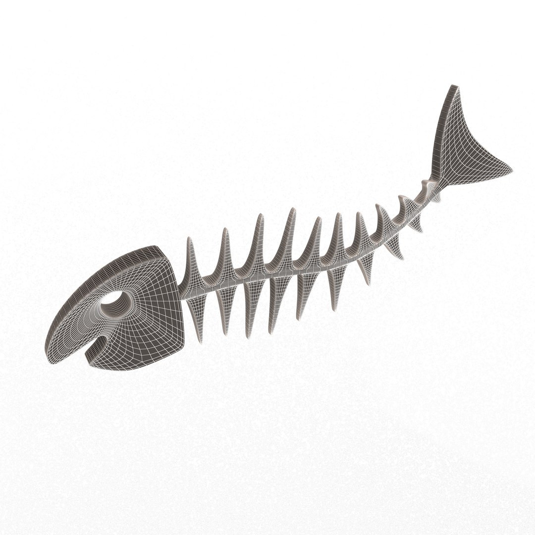 Fish Bone Cartoon 3D Model - TurboSquid 2026943