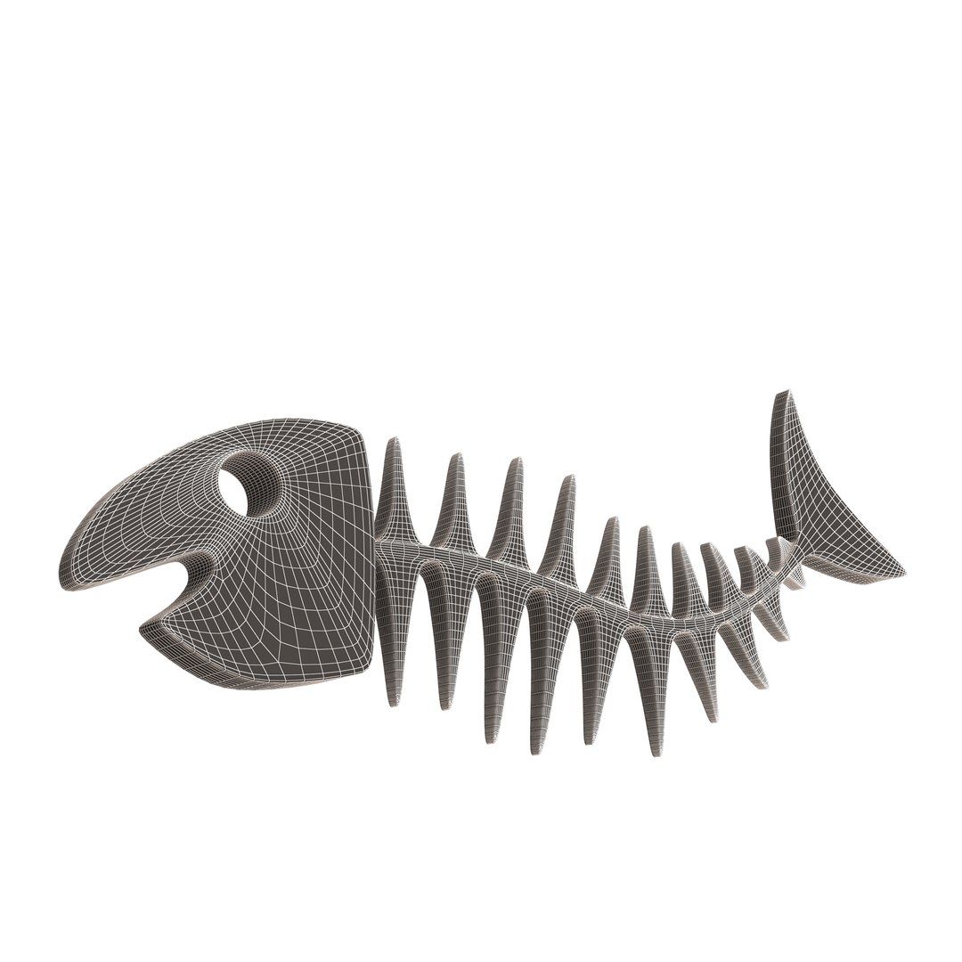 Fish Bone Cartoon 3D Model - TurboSquid 2026943