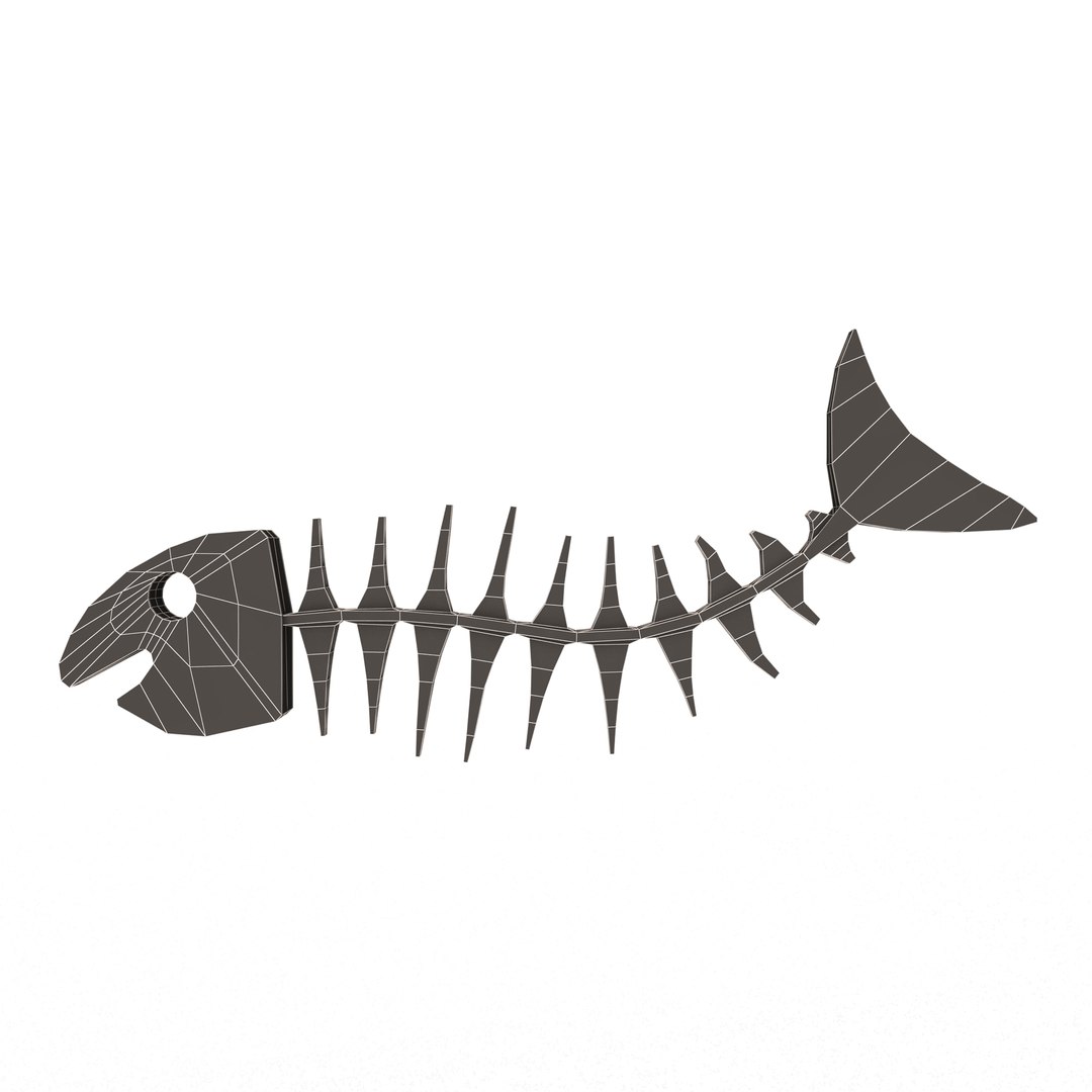 Fish Bone Cartoon 3D Model - TurboSquid 2026943