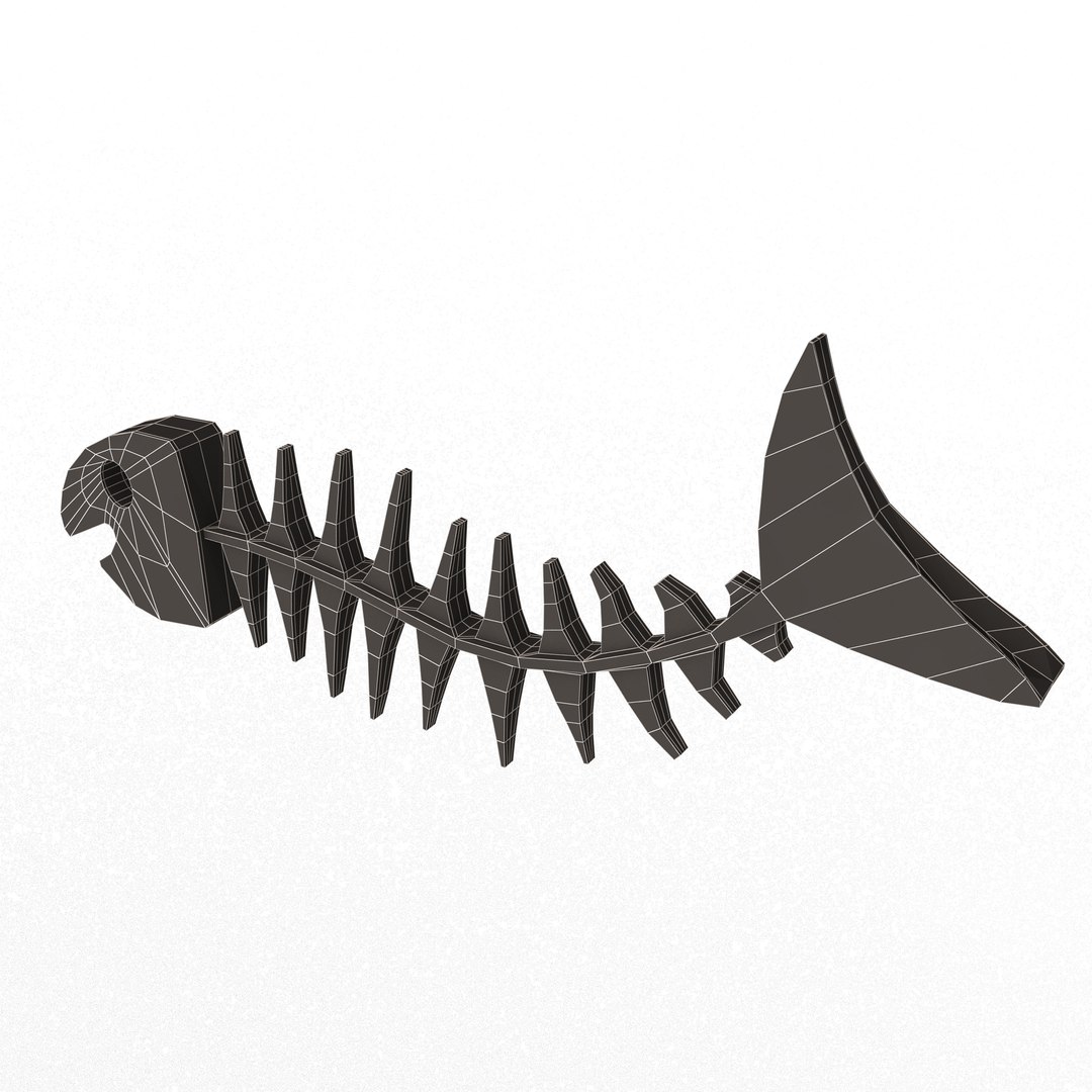 Fish Bone Cartoon 3D Model - TurboSquid 2026943