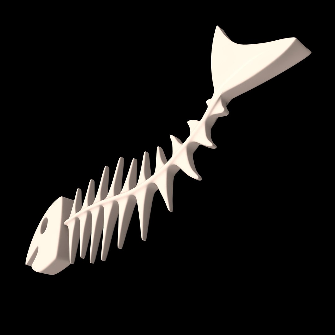 Fish Bone Cartoon 3D Model - TurboSquid 2026943