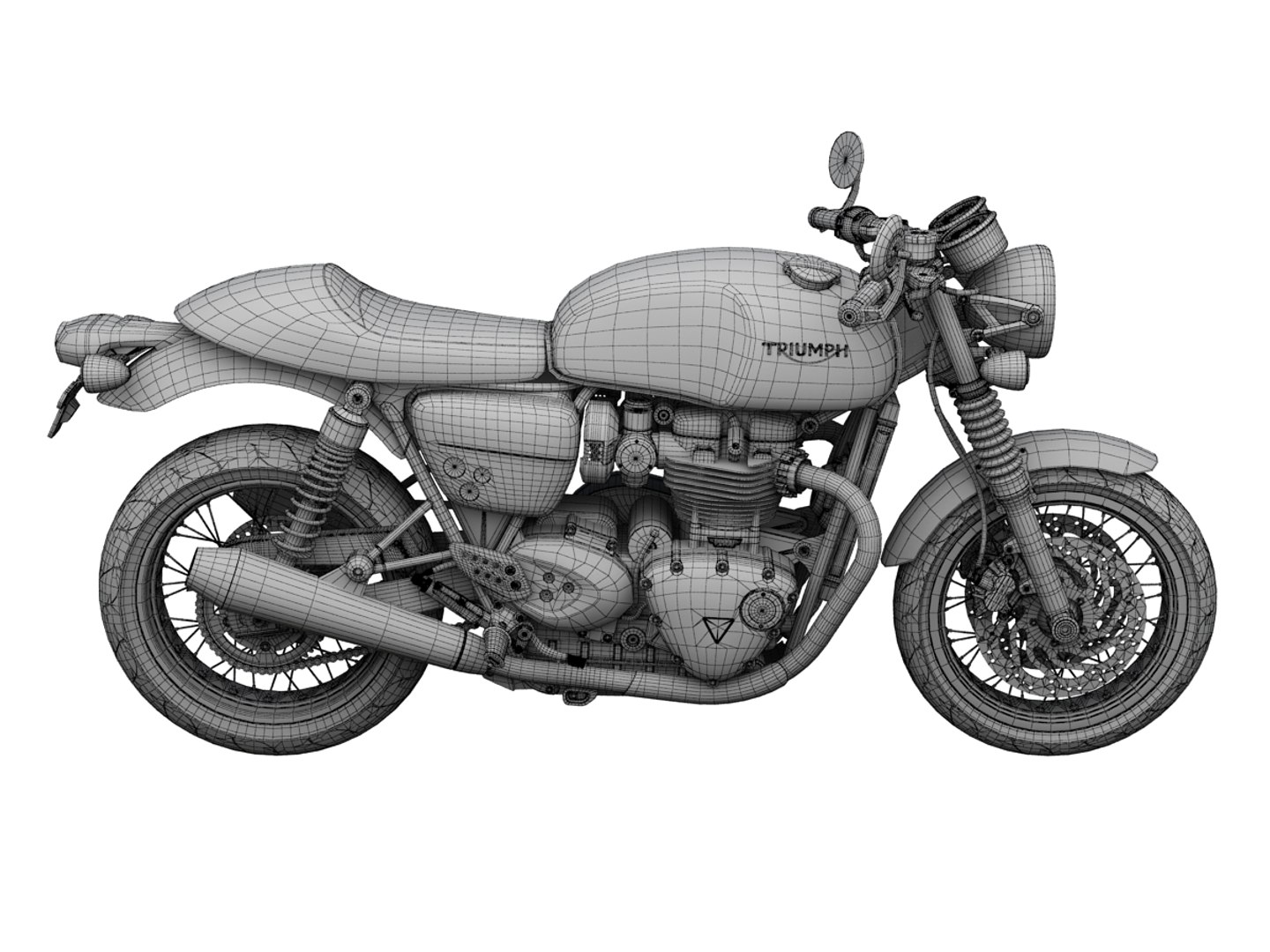 3d Model Triumph Thruxton 2016