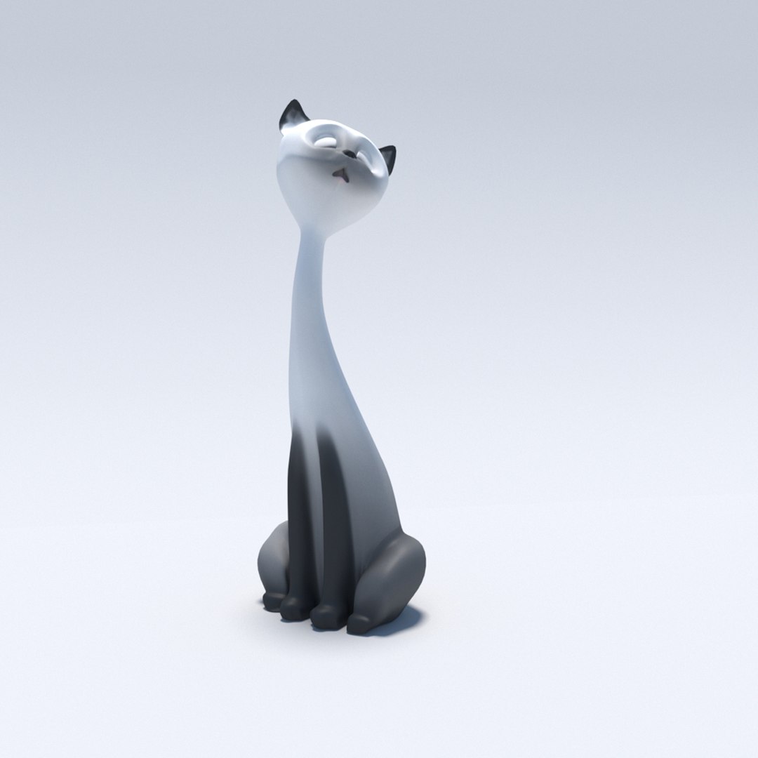 Cat Siamese 3D Model - TurboSquid 1306361