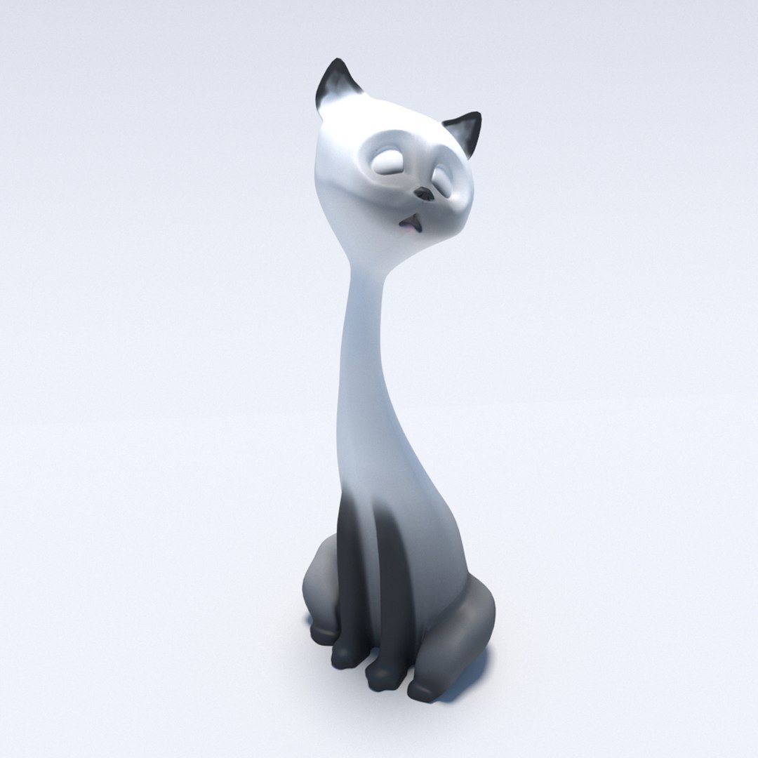Cat Siamese 3D Model - TurboSquid 1306361