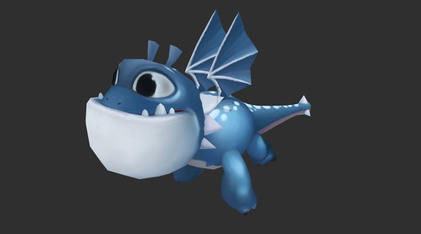 Blue Dragon Hand-Painted Game Assets 3D 모델 - TurboSquid 2096186