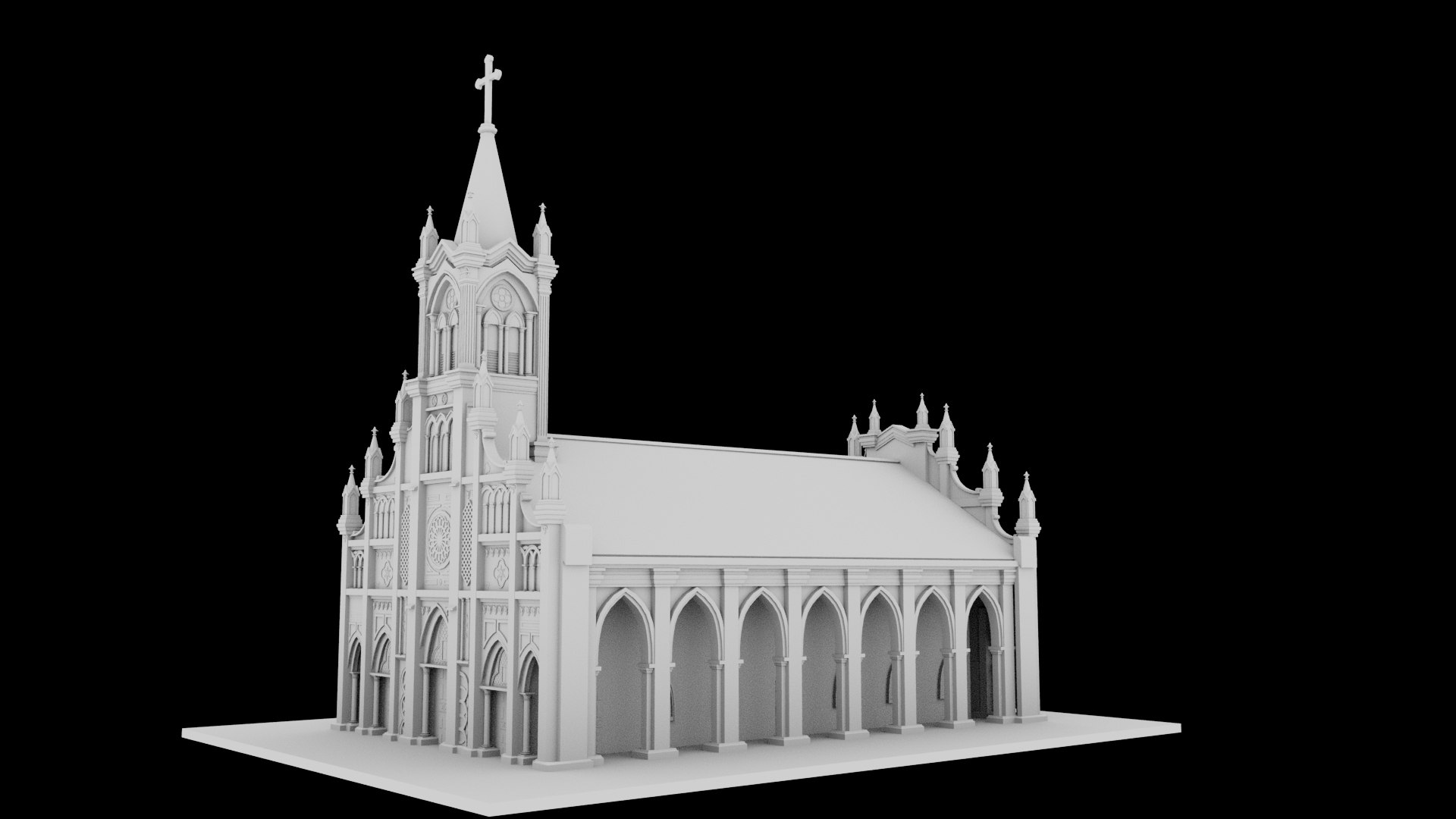 Church Da Nang Cathedral Model - TurboSquid 1911291