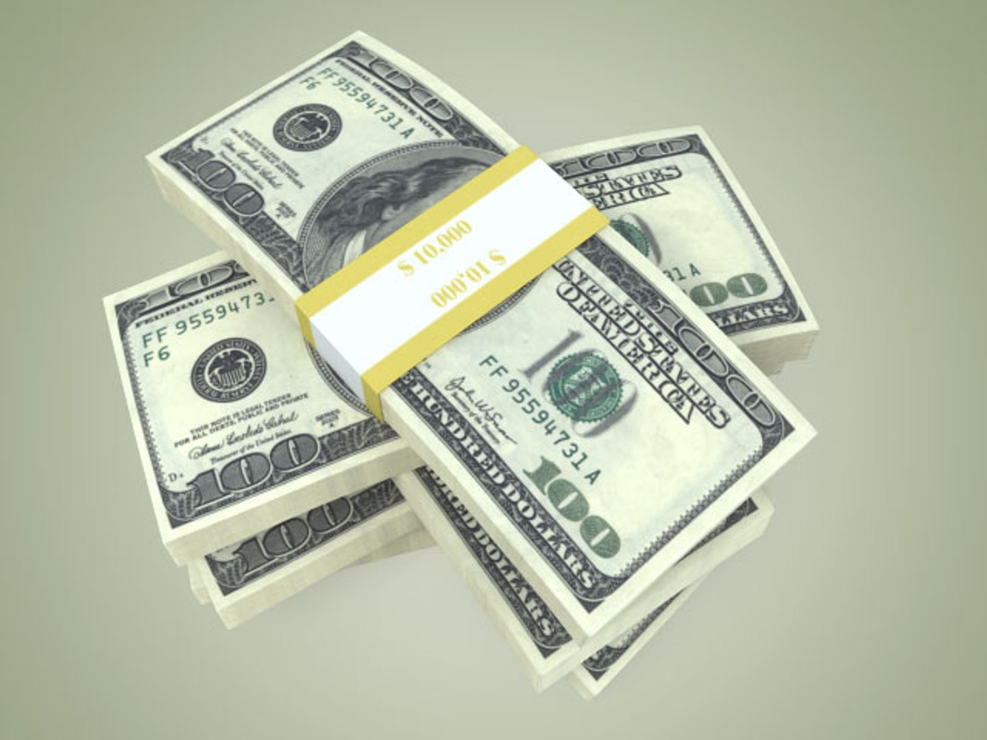 3d Render Dollar Model