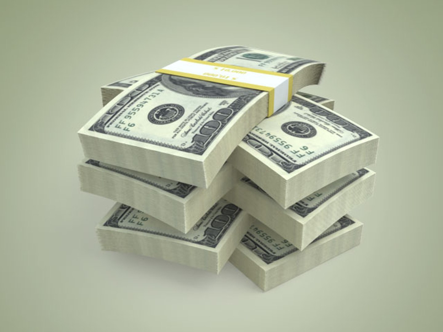 3d Render Dollar Model