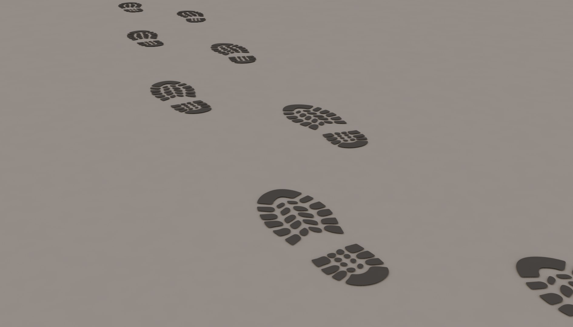 Footprint Foot Print Track 3D - TurboSquid 1498548