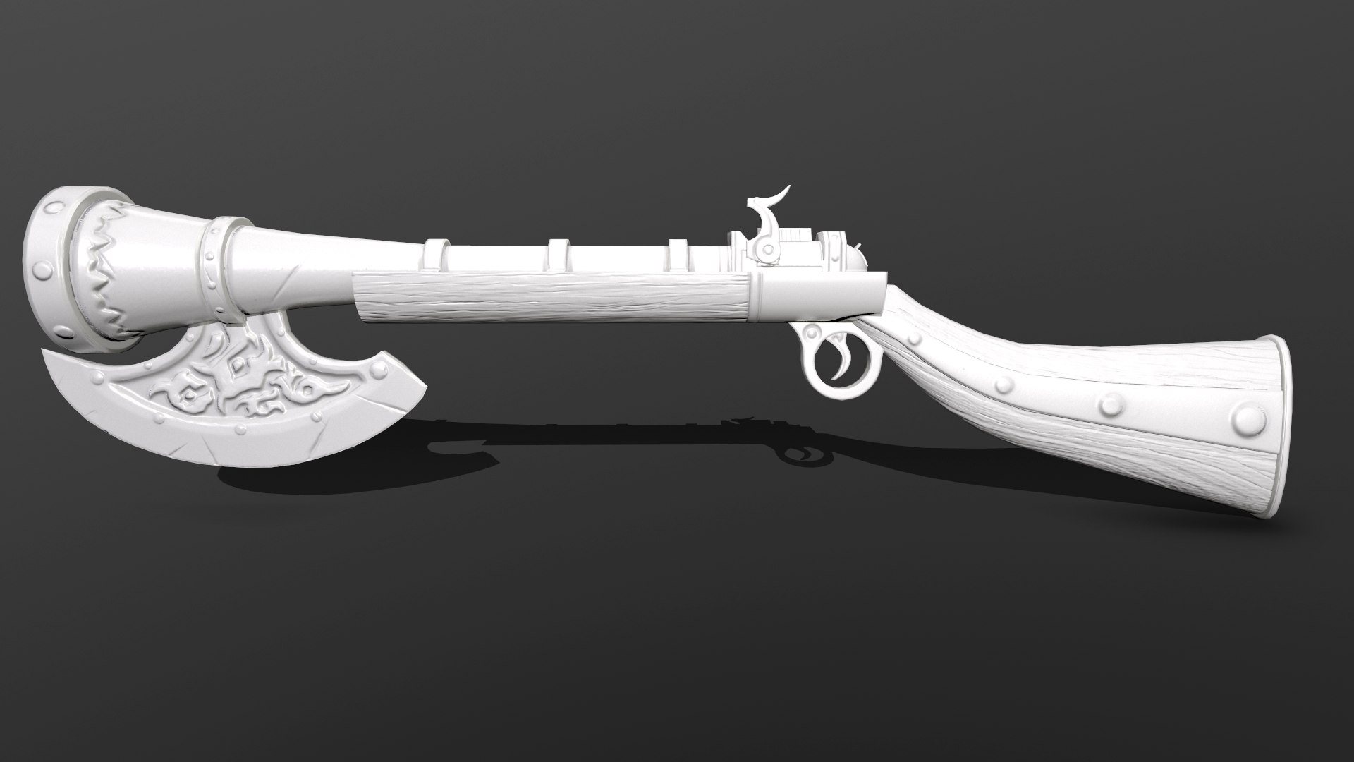 3D Axe Musket Model - TurboSquid 1183911
