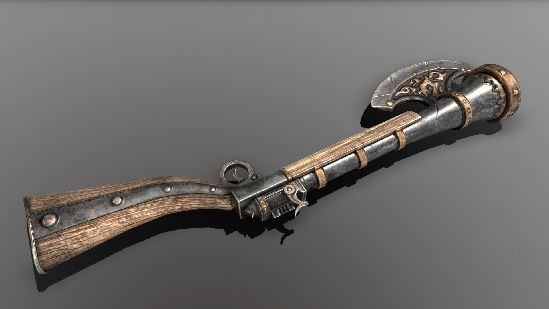 3D Axe Musket Model - TurboSquid 1183911
