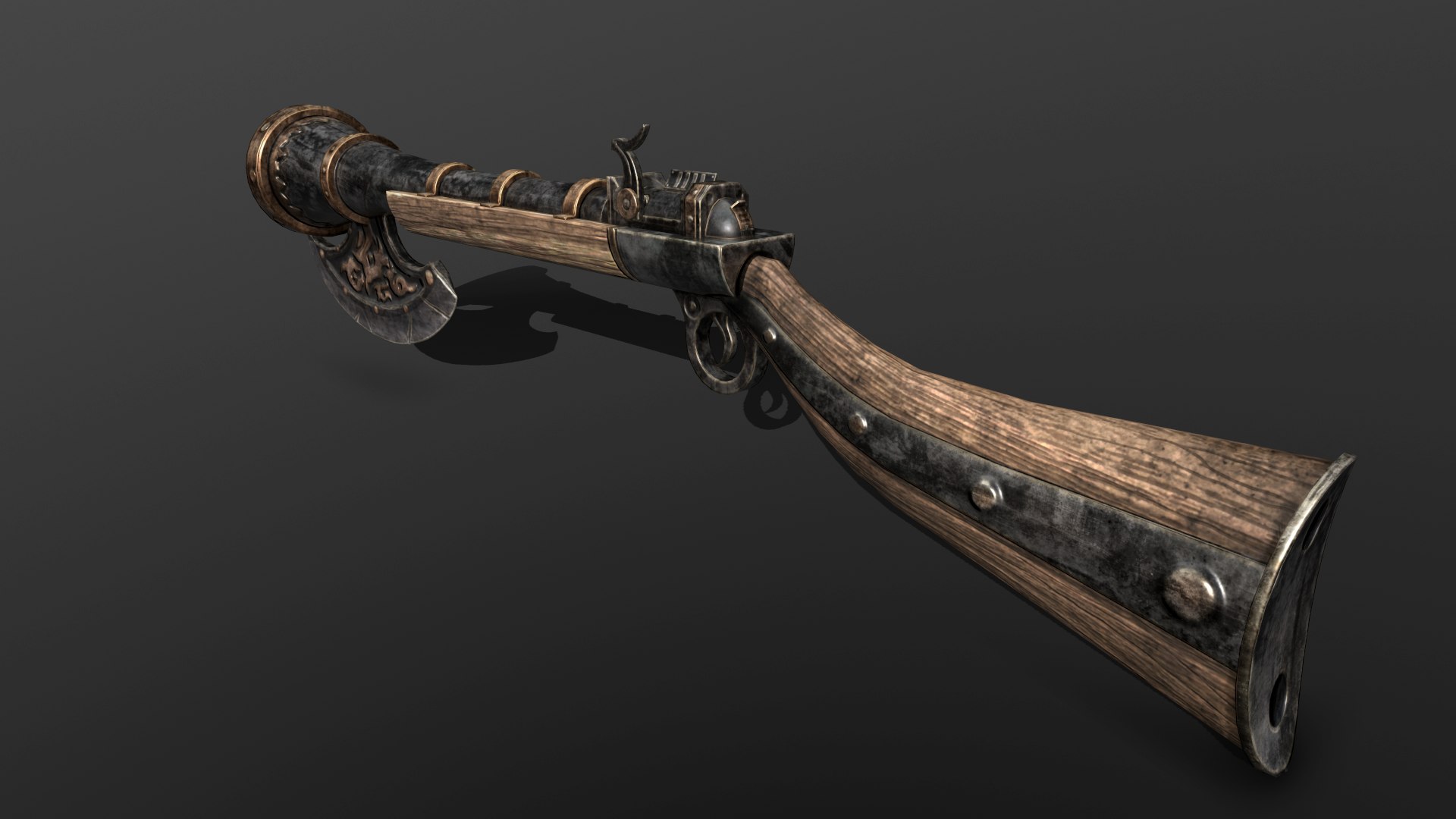 3D Axe Musket Model - TurboSquid 1183911