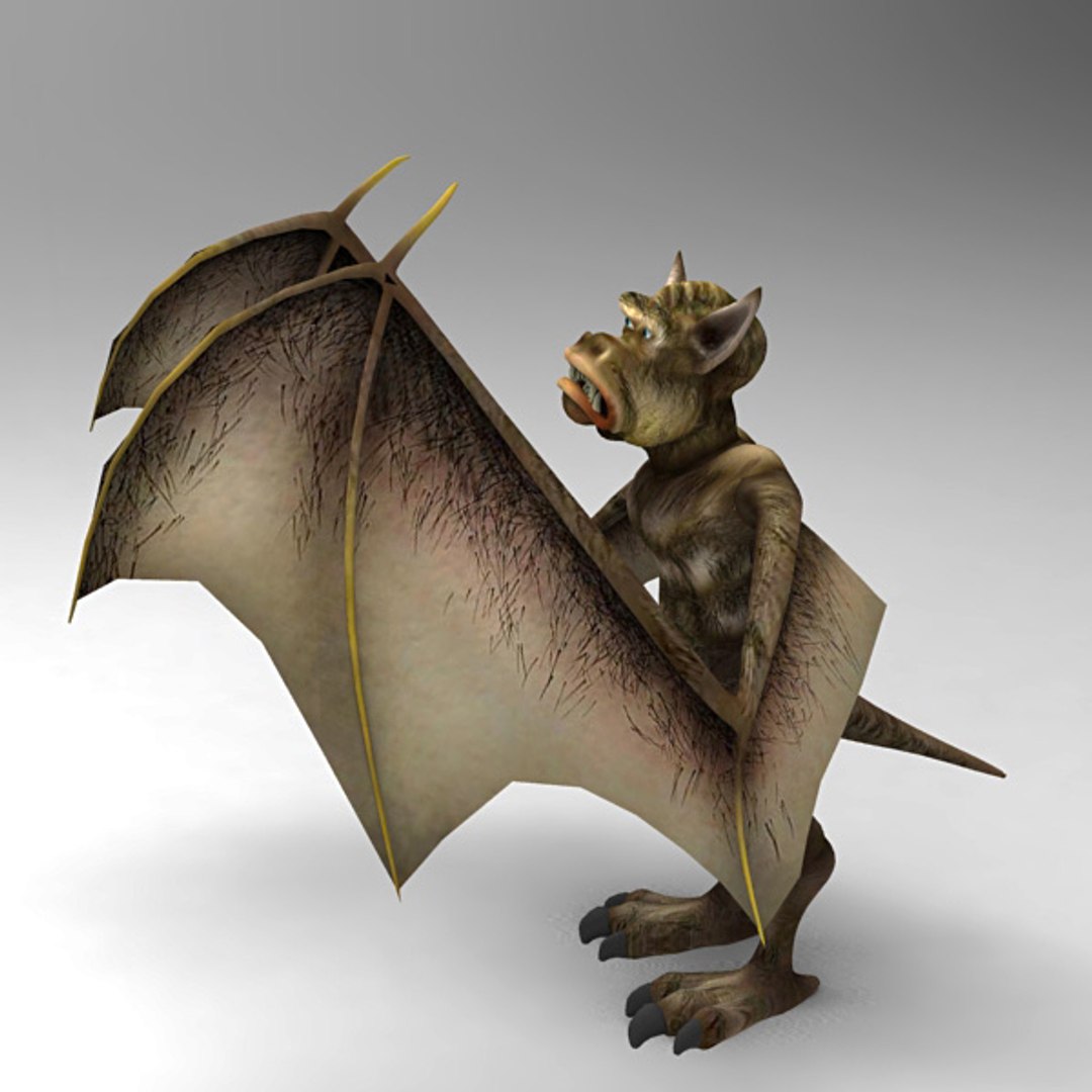 gargoyle bat gargula 3d 3ds