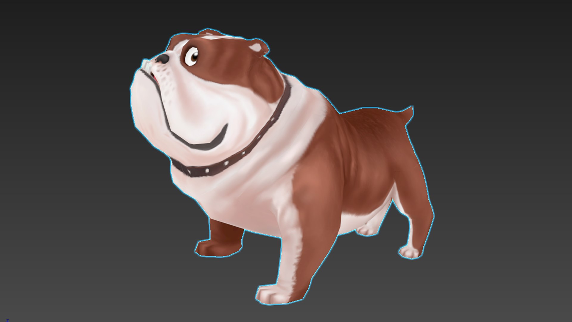 3D Model Bulldog SharpieDog CartoonPetDog Dog - TurboSquid 2350909