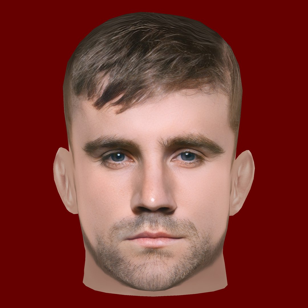 3D Luke Shaw Head - Low Poly Head For Game - TurboSquid 2202323