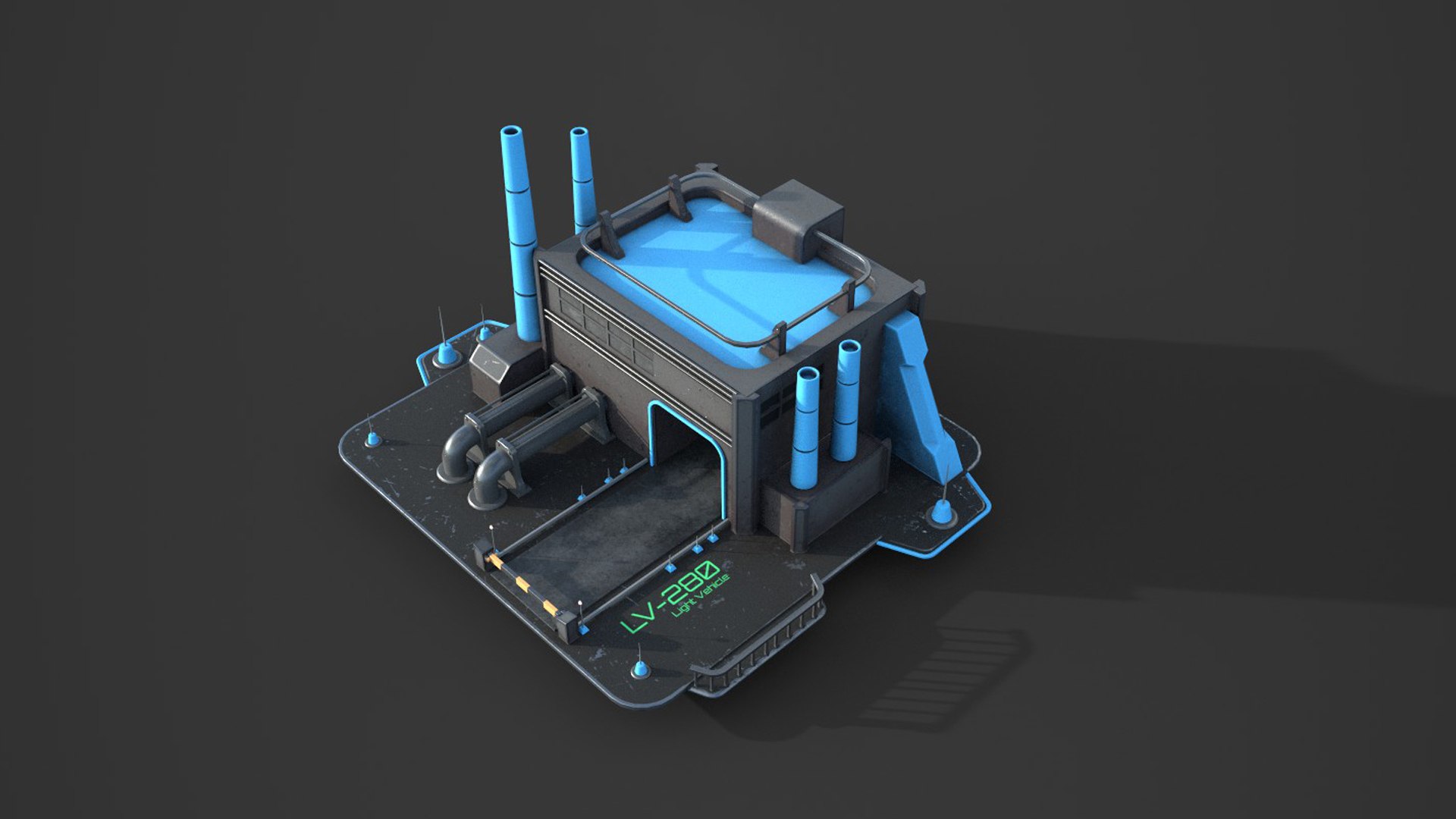 Factory Model for RTS Games - Maya PLUS Unreal Engine Projects model ...