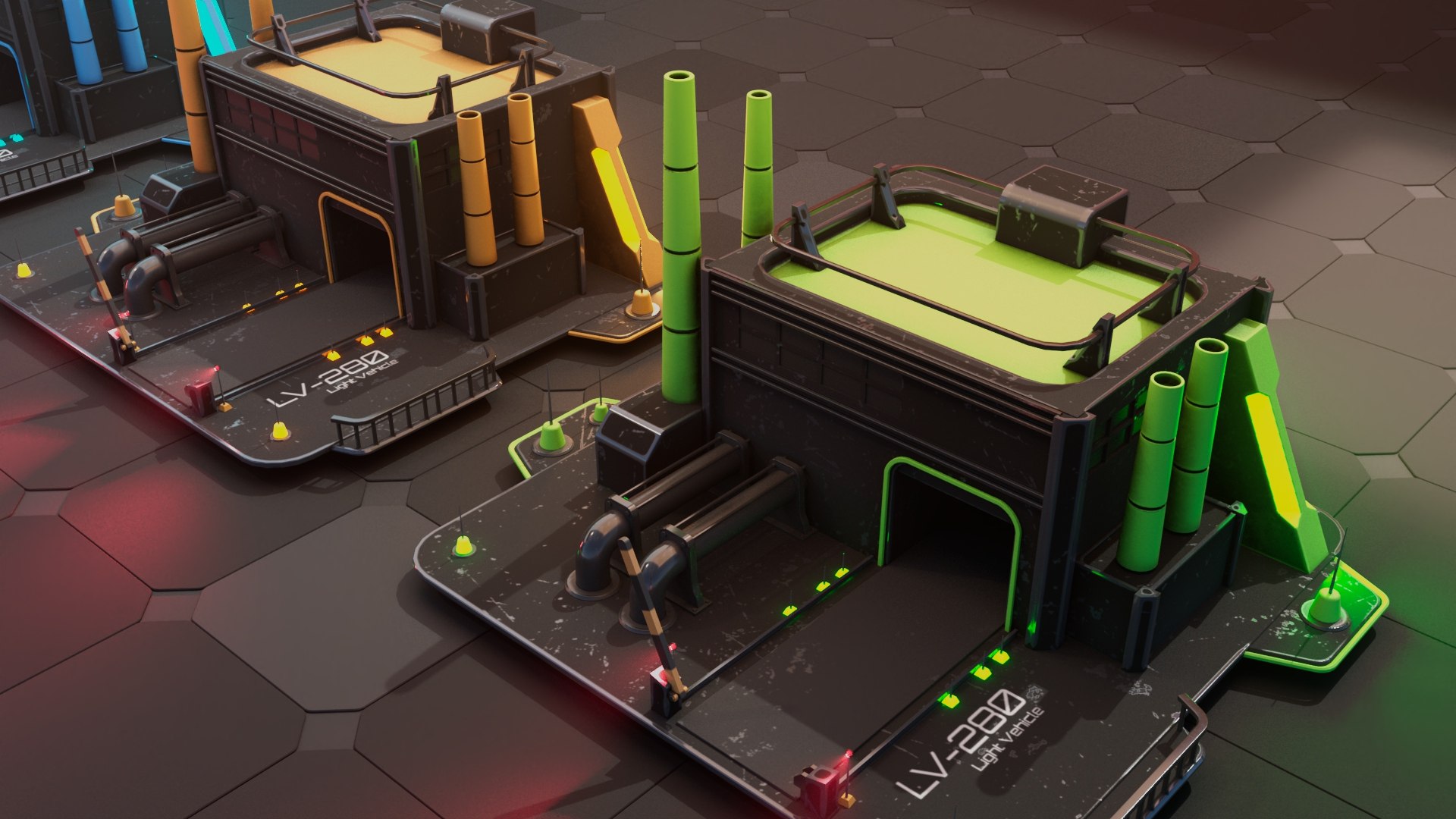 Factory Model for RTS Games - Maya PLUS Unreal Engine Projects model ...