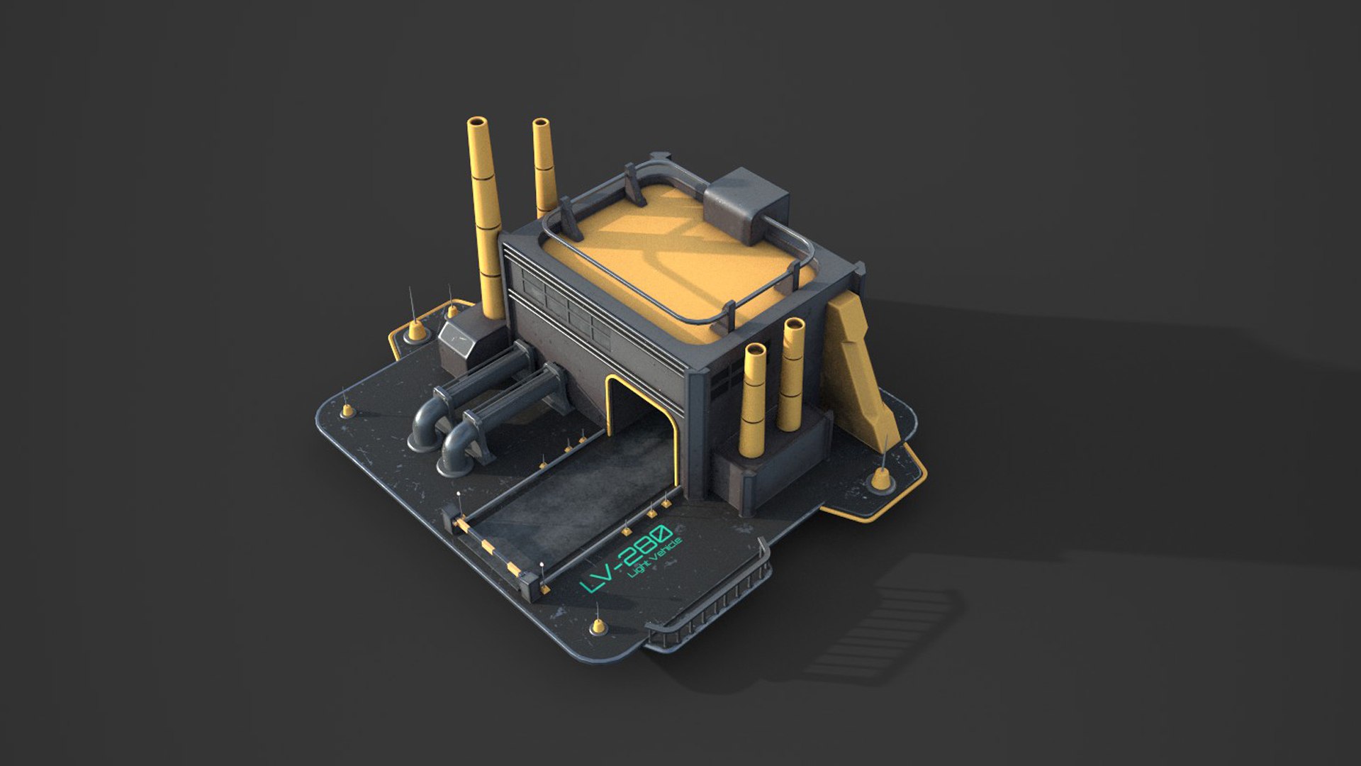 Factory Model for RTS Games - Maya PLUS Unreal Engine Projects model ...