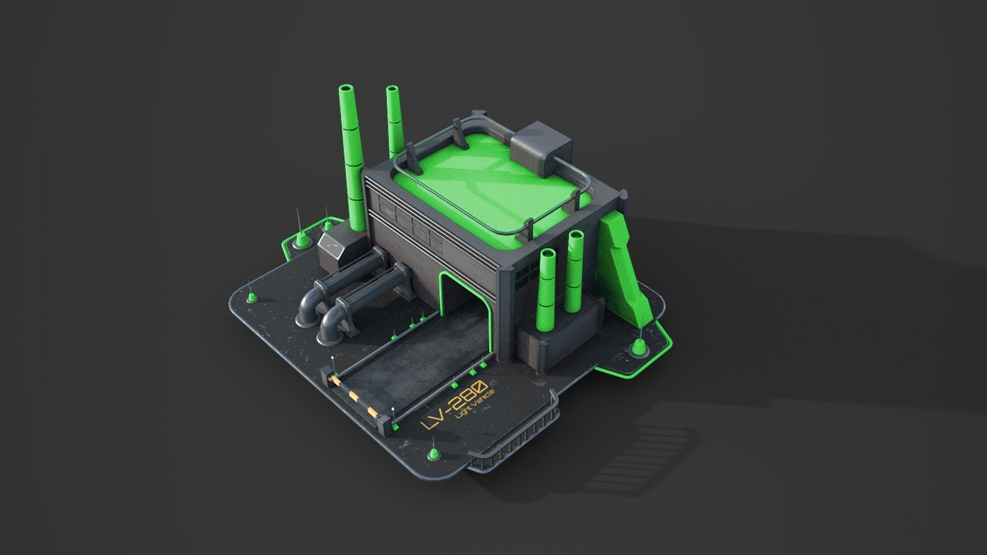 Factory Model for RTS Games - Maya PLUS Unreal Engine Projects model ...
