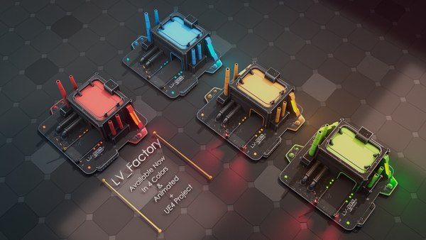 modelo 3d Modelo de fábrica para juegos RTS - Maya PLUS Unreal Engine Projects - TurboSquid 2063988