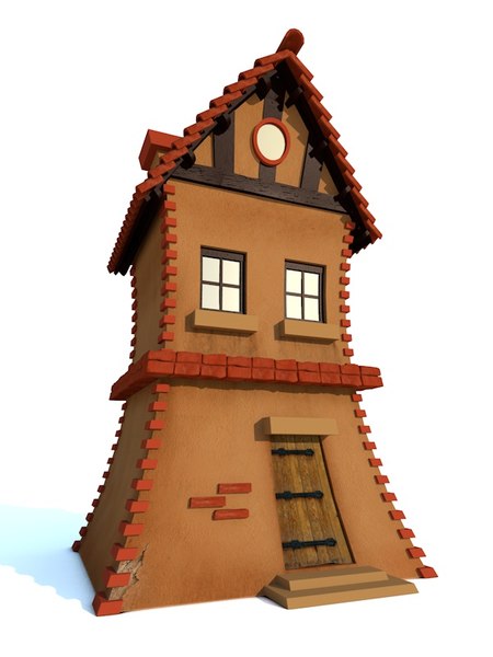 cartoon house 3d model