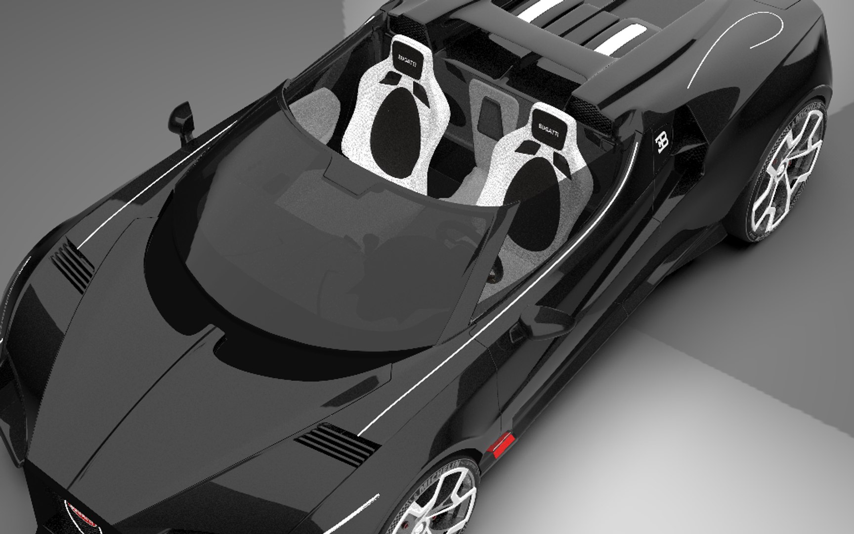 3D Model Bugatti Mistral Concept Car 3D Model Custom Front Rear ...