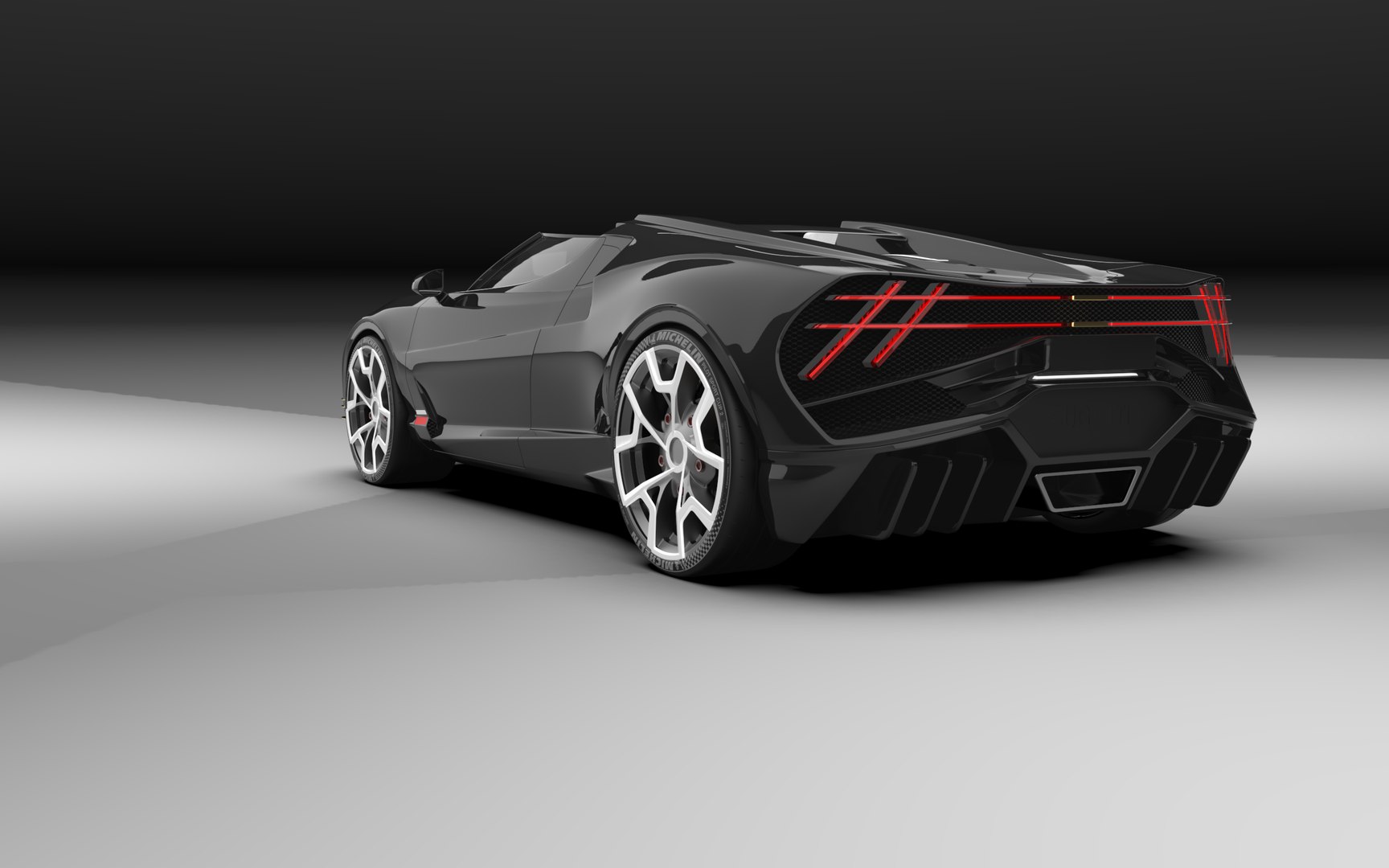 3D Model Bugatti Mistral Concept Car 3D Model Custom Front Rear ...