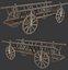 3d model wooden cart