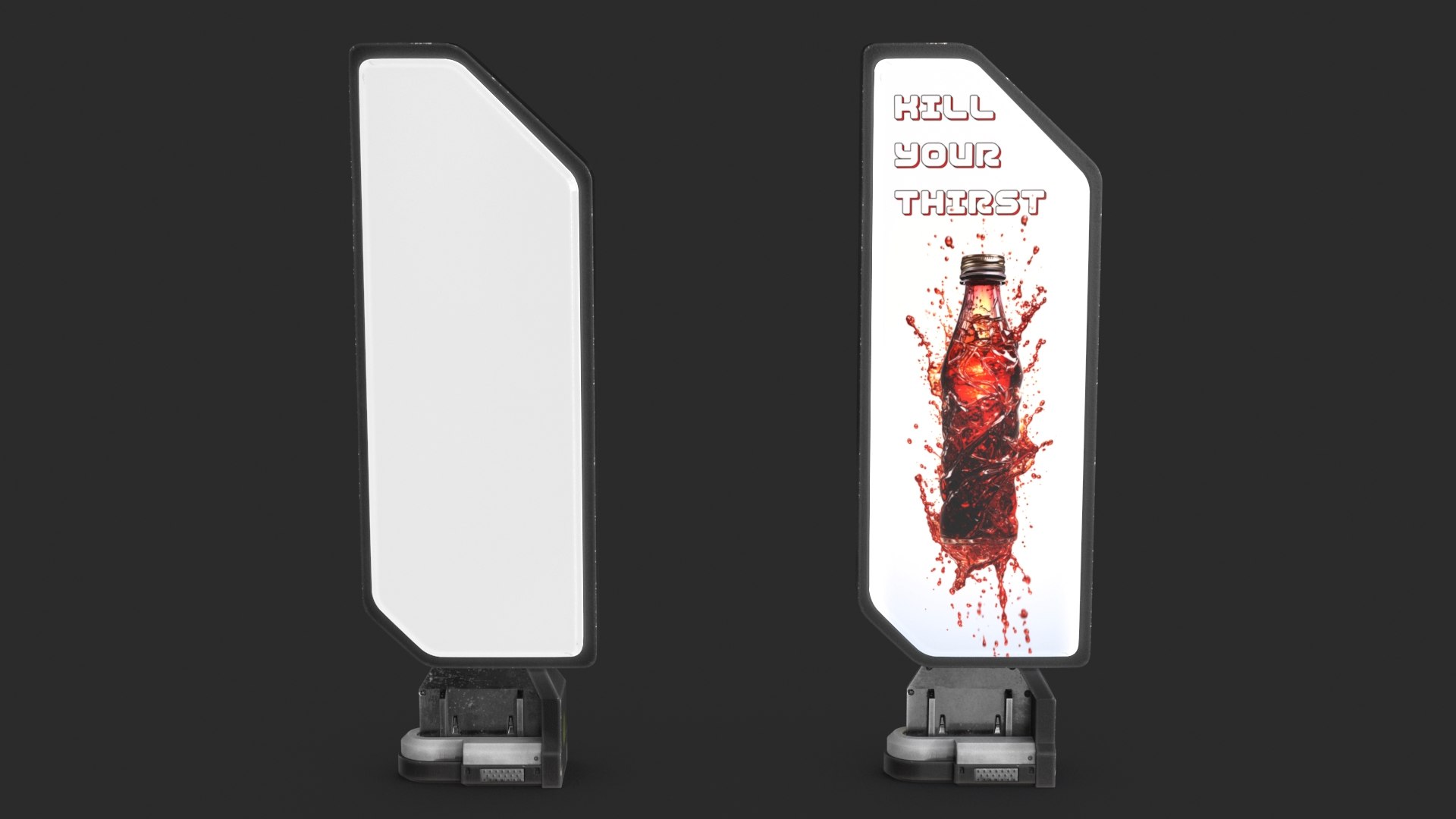 Sci-fi Billboard Sign Set Of 3 3D Model - TurboSquid 2134225