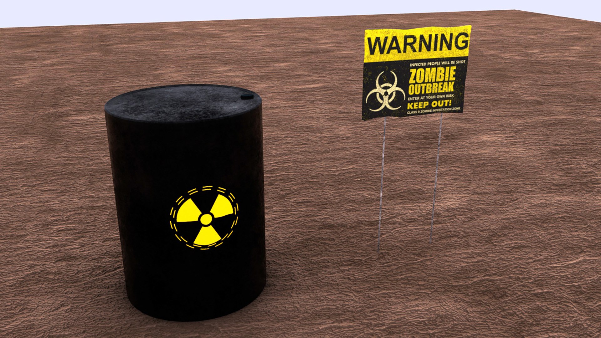 Barrel Warning 3D Model - TurboSquid 1711407