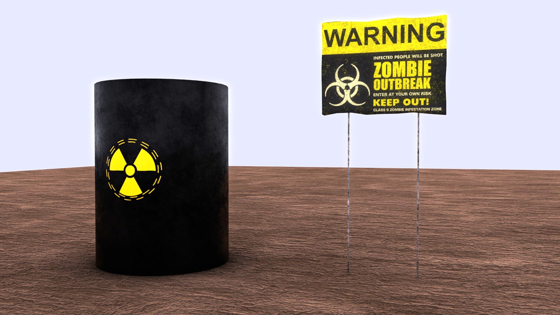 Barrel Warning 3D Model - TurboSquid 1711407