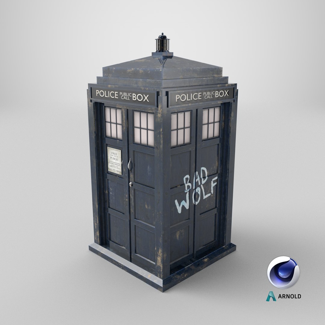 Tardis 2005 Destroyed Bad Wolf Version 3D Model - TurboSquid 2227371