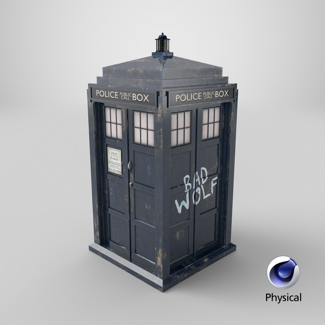 Tardis 2005 Destroyed Bad Wolf Version 3D Model - TurboSquid 2227371